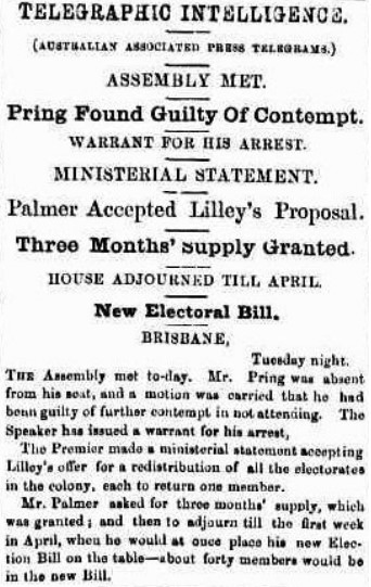 January 12, 1872: The Attorney-General Causes a Scene. – Moreton Bay ...