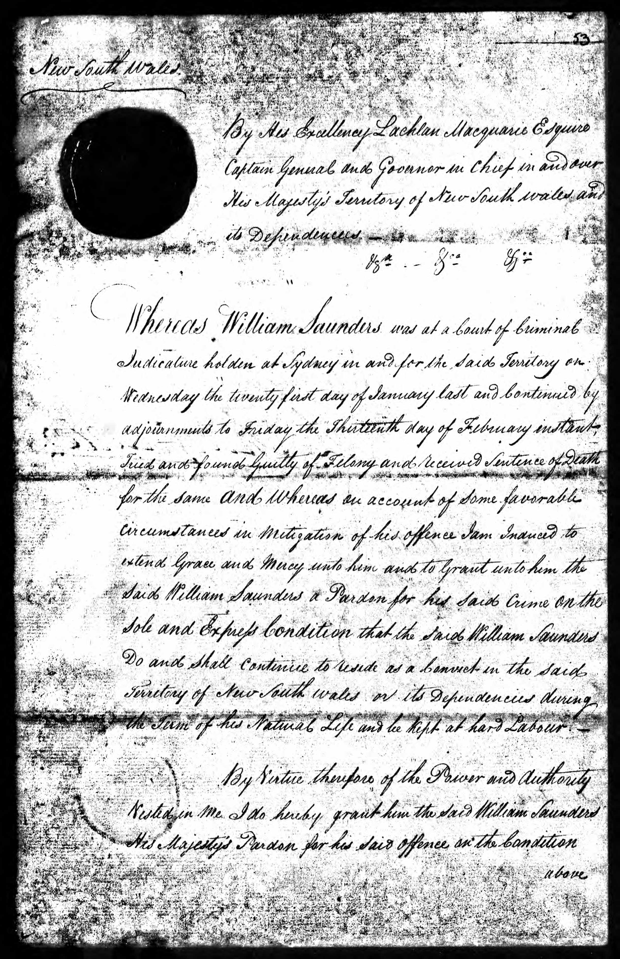 The Amity Convicts – “a Radically Bad and Infamous Character ...